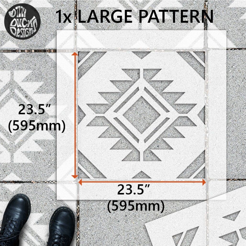 Patio Slab Stencil - 60x60 and 45x45 Cm Square Concrete Garden Paver ...