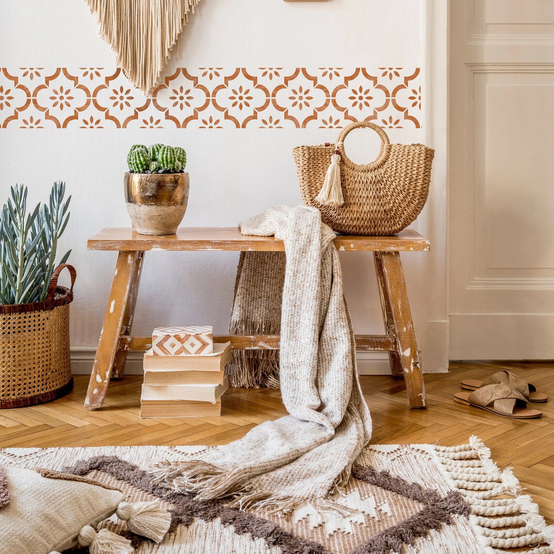 Border Stencil for Painting Walls and Furniture Reusable - Etsy