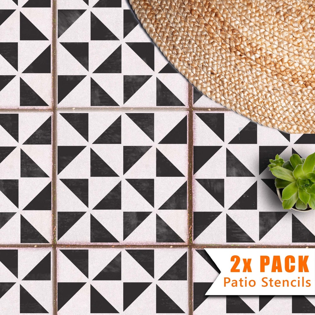 Patio Slab Stencil - 60x60 and 45x45 Cm Square Concrete Garden Paver ...