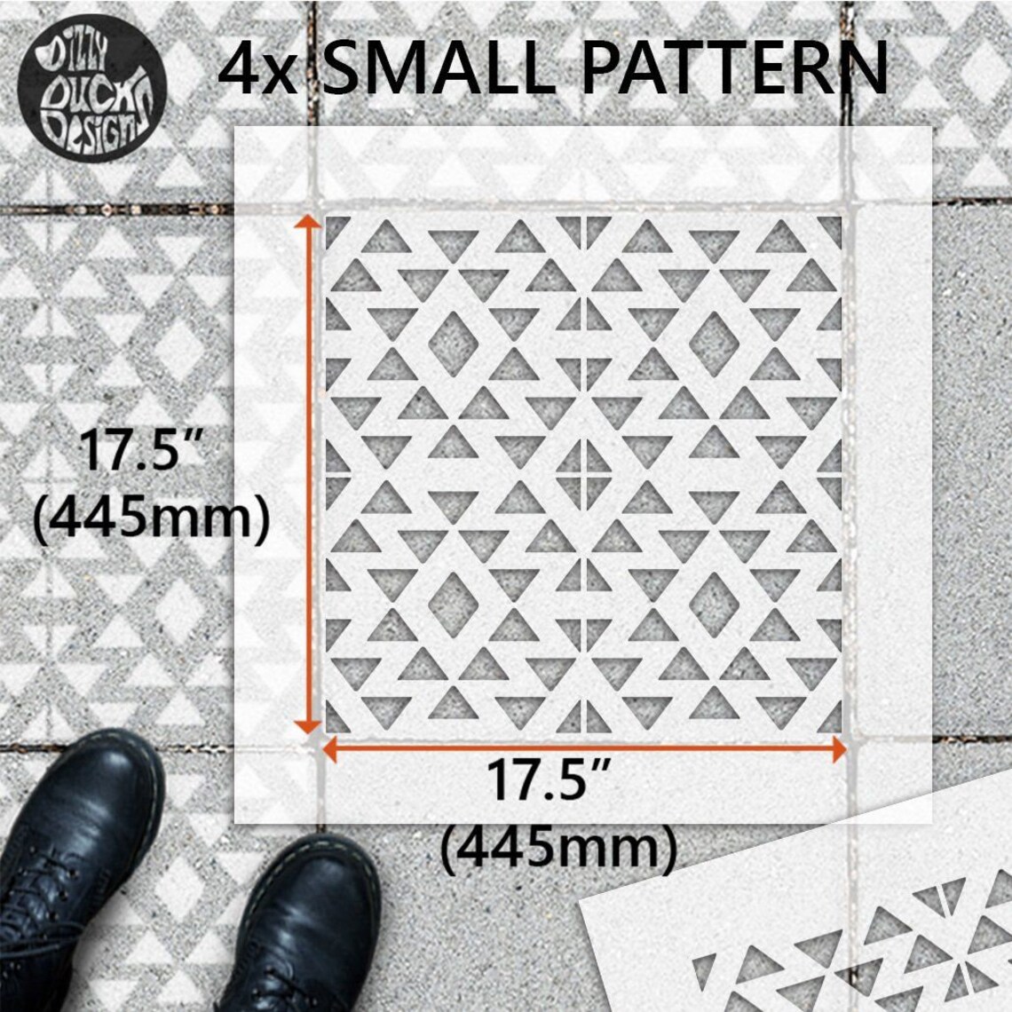 Patio Slab Stencil - 60x60 and 45x45 Cm Square Concrete Garden Paver ...
