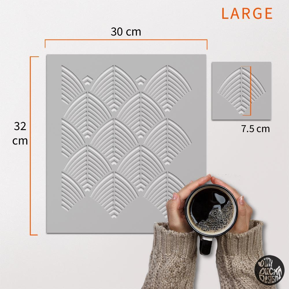 FURNITURE STENCIL Reusable 1920s Fan Stencil for Painting CHAPLIN Art ...