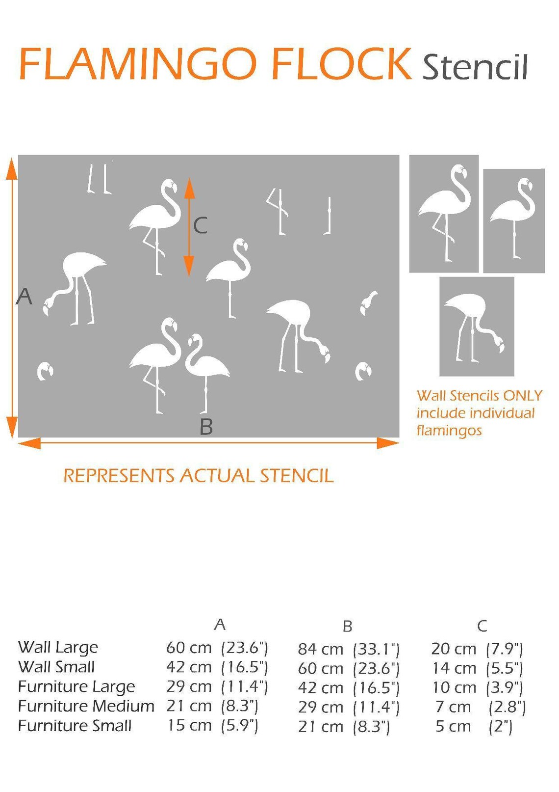 Flamingo Flock STENCIL for Painting Walls Furniture Tropcial - Etsy UK