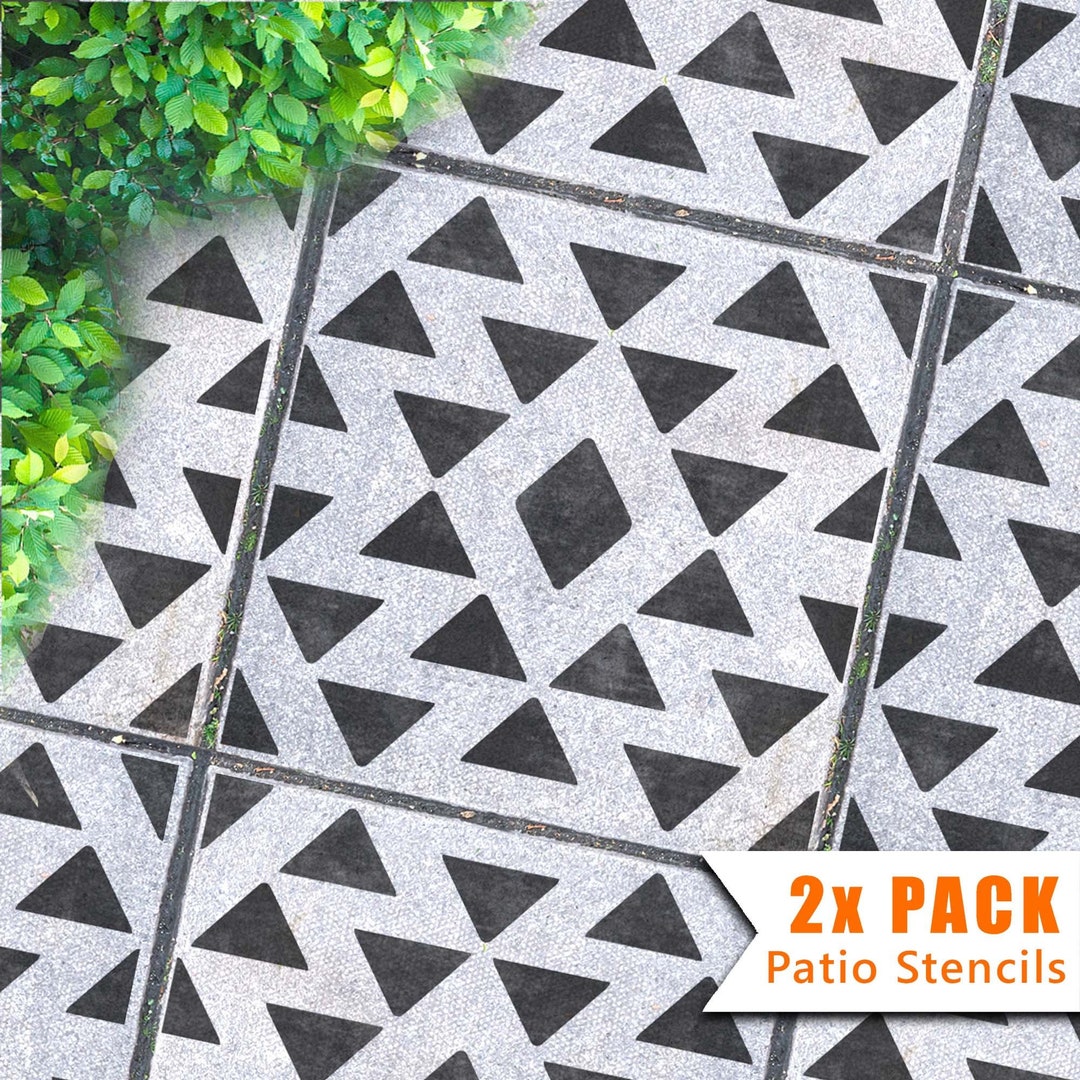 Patio Slab Stencil - 60x60 and 45x45 Cm Square Concrete Garden Paver ...