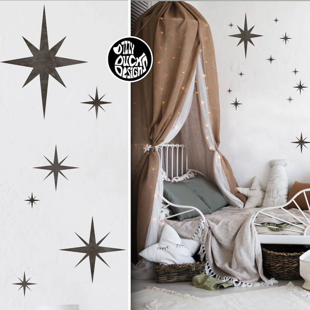 SET OF SIX 8 Point Star Stencils - Etsy