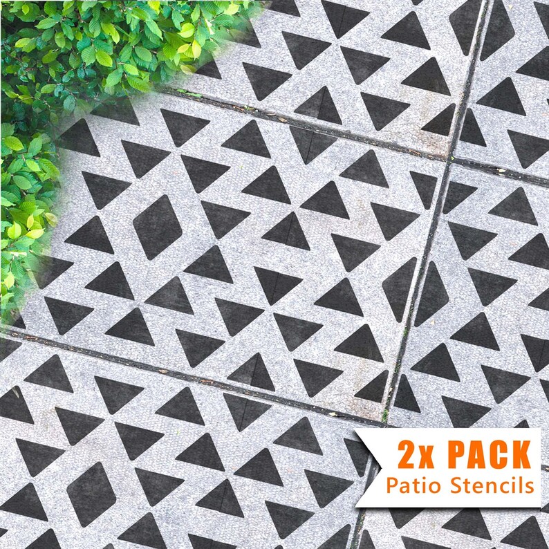Patio Slab Stencils for Large 900x600 Rectangle Concrete Garden Pavers ...