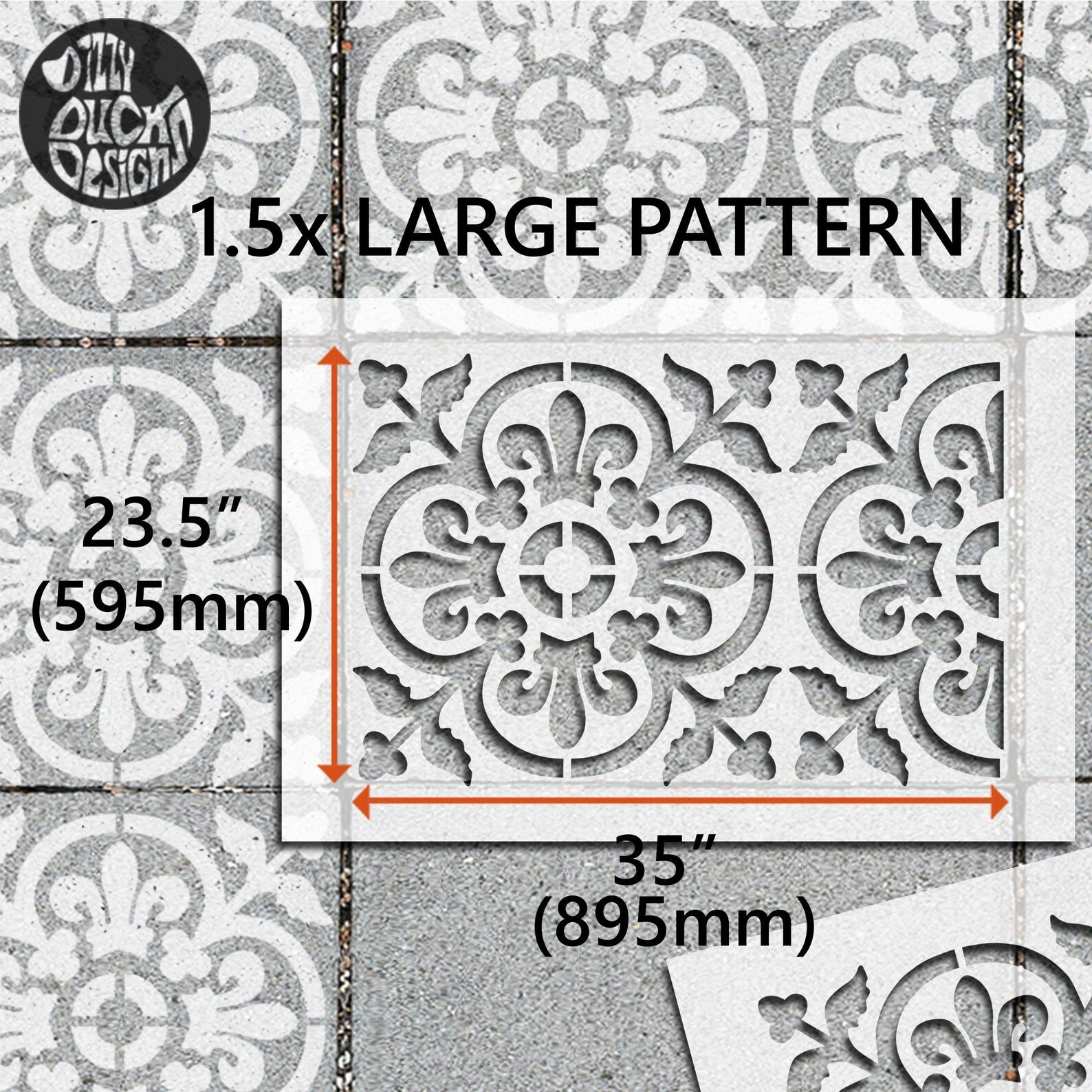 Patio Slab Stencils for Large 900x600 Rectangle Concrete - Etsy