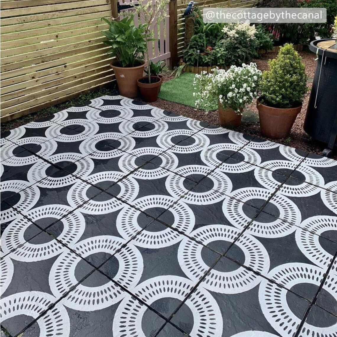 Patio Slab Stencil - 60x60 and 45x45 Cm Square Concrete Garden Paver ...