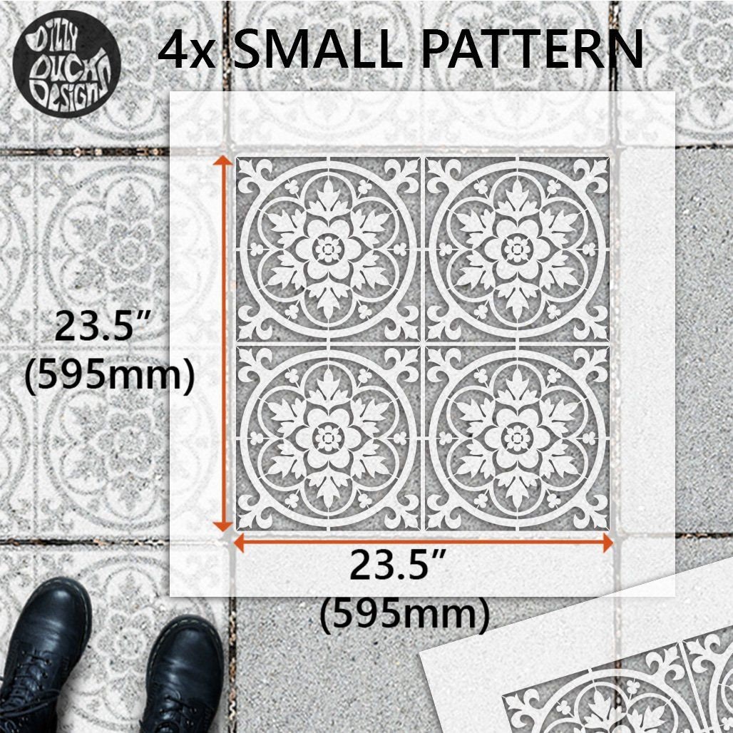Patio Slab Stencil - 60x60 and 45x45 Cm Square Concrete Garden Paver ...