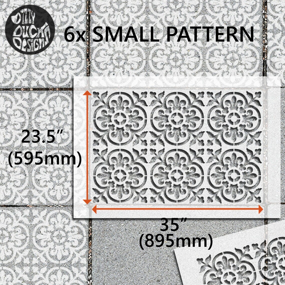 Patio Slab Stencils for Large 900x600 Rectangle Concrete - Etsy