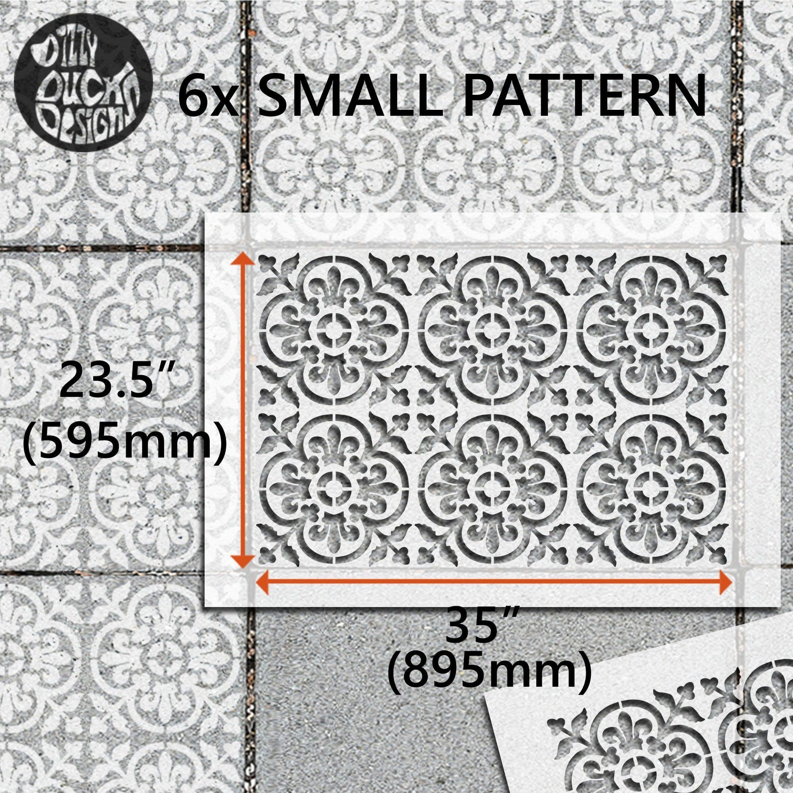 Patio Slab Stencils for Large 900x600 Rectangle Concrete - Etsy