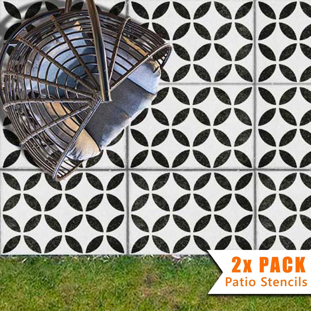 Patio Slab Stencils for Large 900x600 Rectangle Concrete Garden Pavers ...