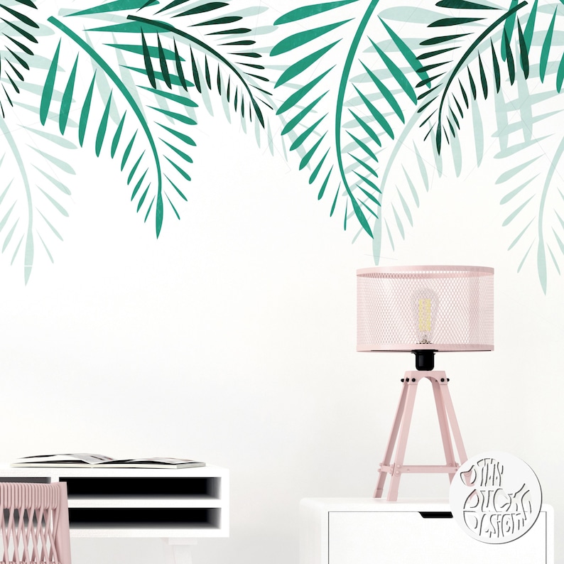Palm Leaf Stencil Tropical Leaf Stencils For Walls Furniture Etsy Uk
