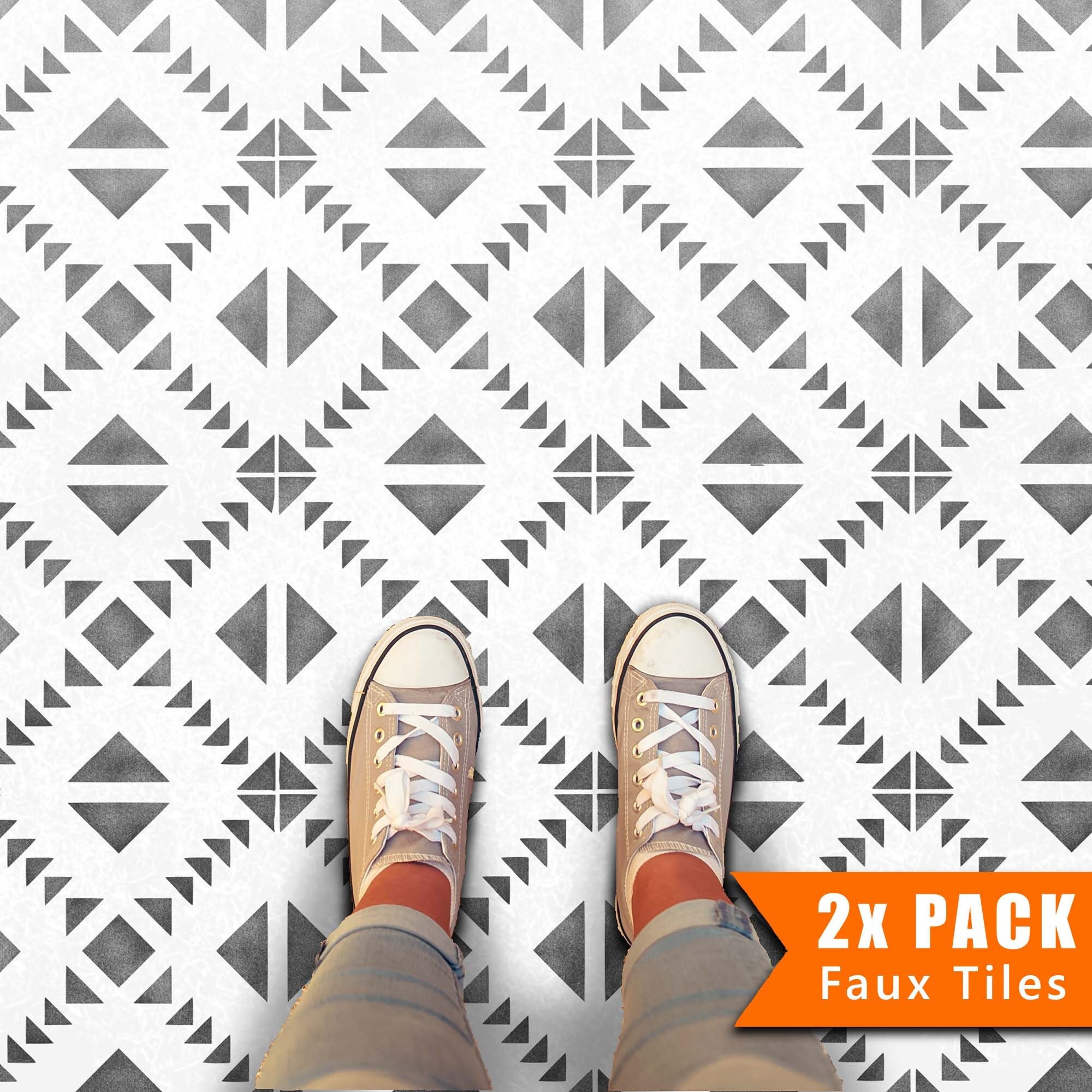 Faux Tile Stencils Paint Tile Effect on Floors Walls - Etsy