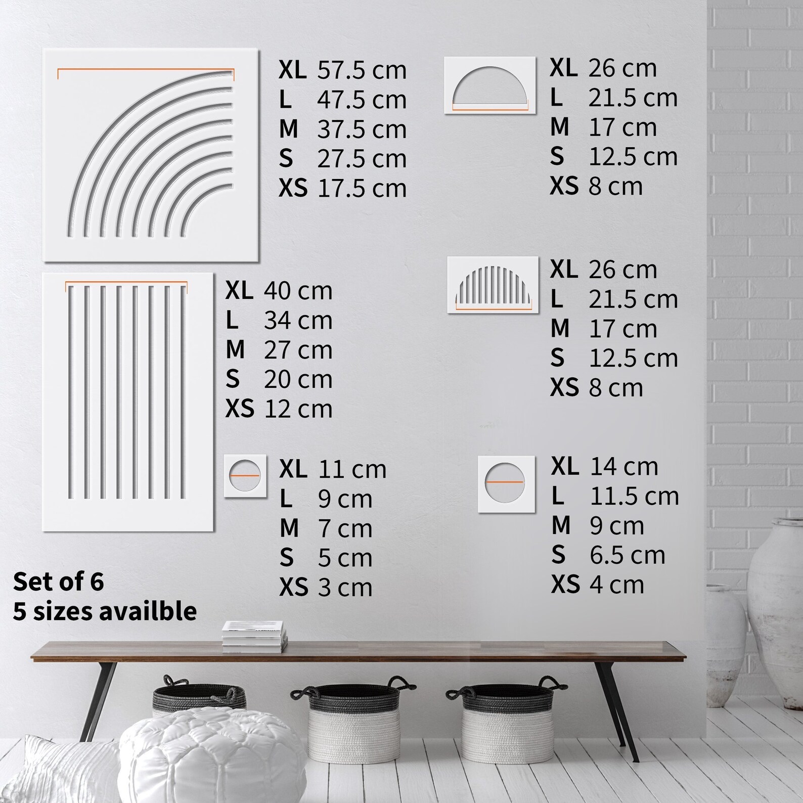 Wall Arch Stencil Kit Boho Wall Stencil Mid Century Modern - Etsy