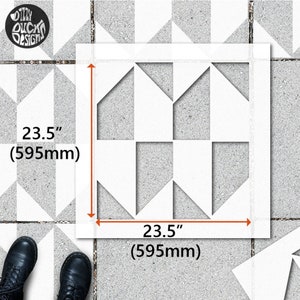Patio Slab Stencil - 60x60 and 45x45 Cm Square Concrete Garden Paver ...