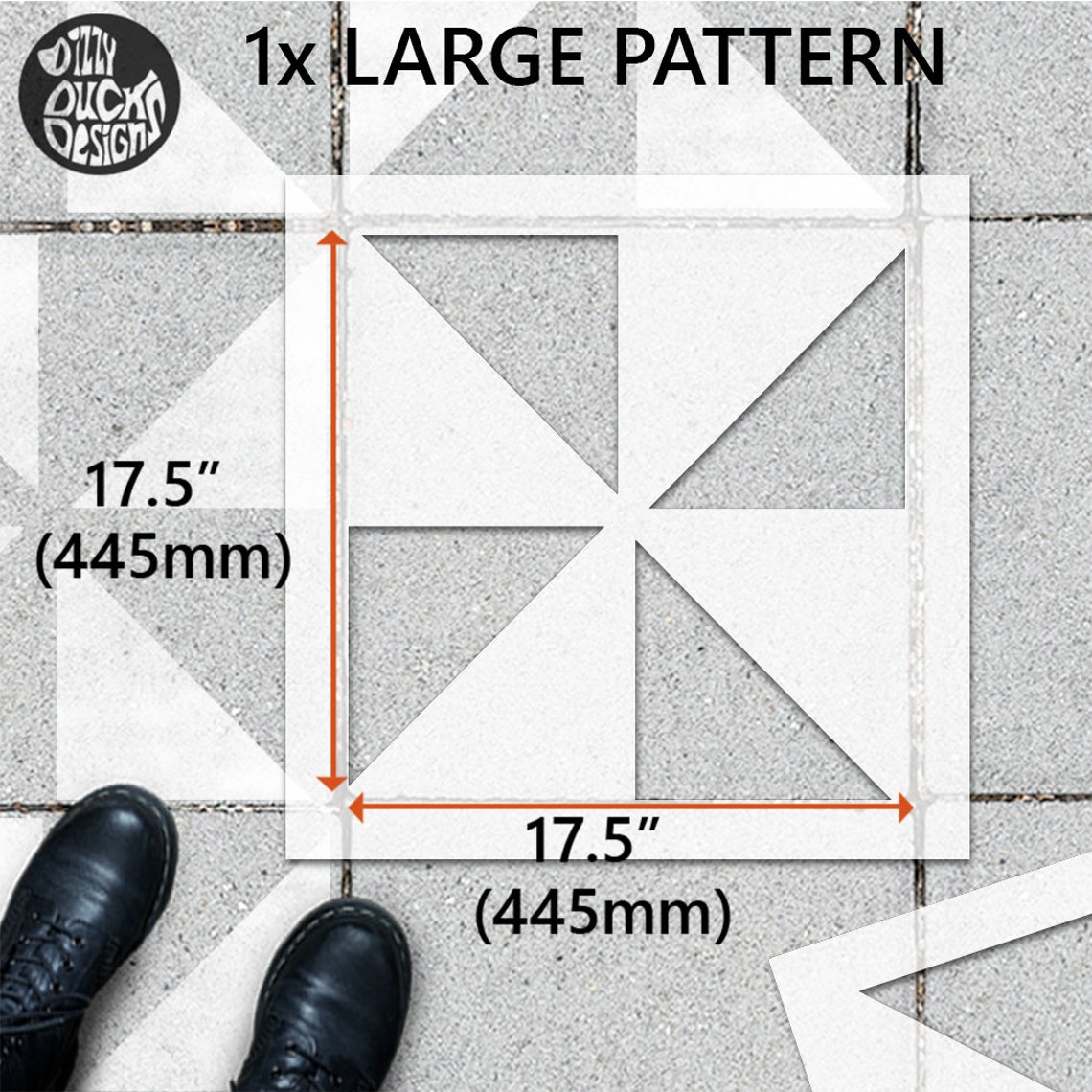 Patio Slab Stencil - 60x60 and 45x45 Cm Square Concrete Garden Paver ...