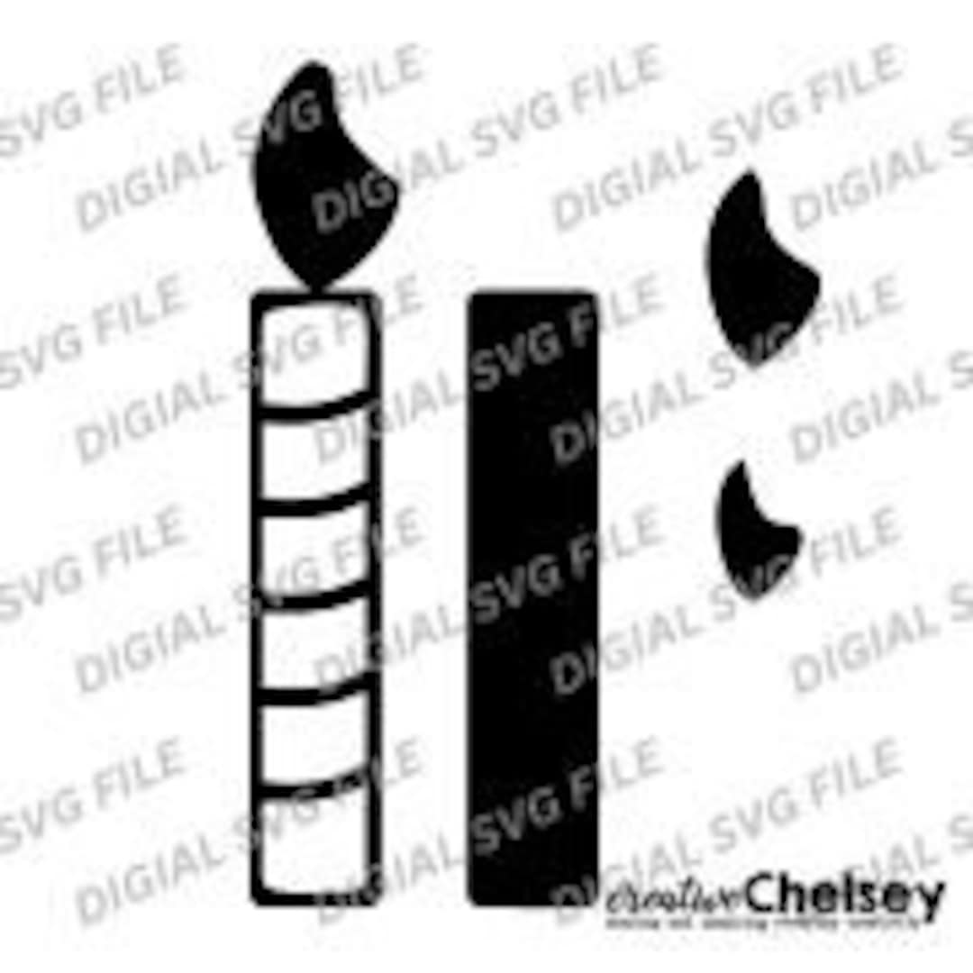Birthday Candle Digital SVG File for Cricut, Silhouette, Scan & Cut - Etsy