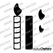 Birthday Candle Digital SVG File for Cricut, Silhouette, Scan & Cut - Etsy