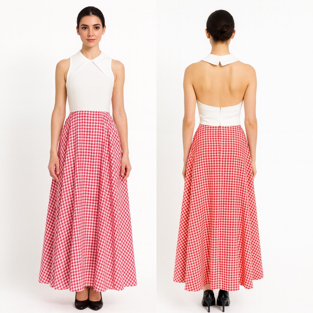 70’s Justin Mccarty Maxi Dress | M - Etsy