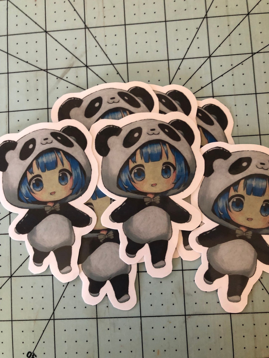 Anime Girl in Panda Chibi Sticker - Etsy UK