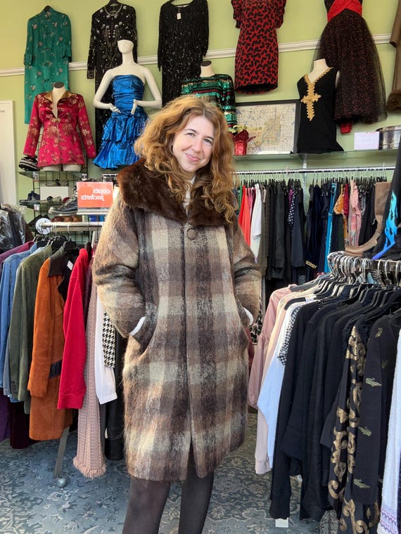 vintage 1960s plaid ann - Gem