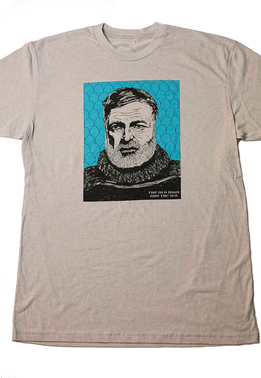 HEMINGWAY Men's T-shirt Silk T-shirt Water-based Ink Ernest Hemingway ...