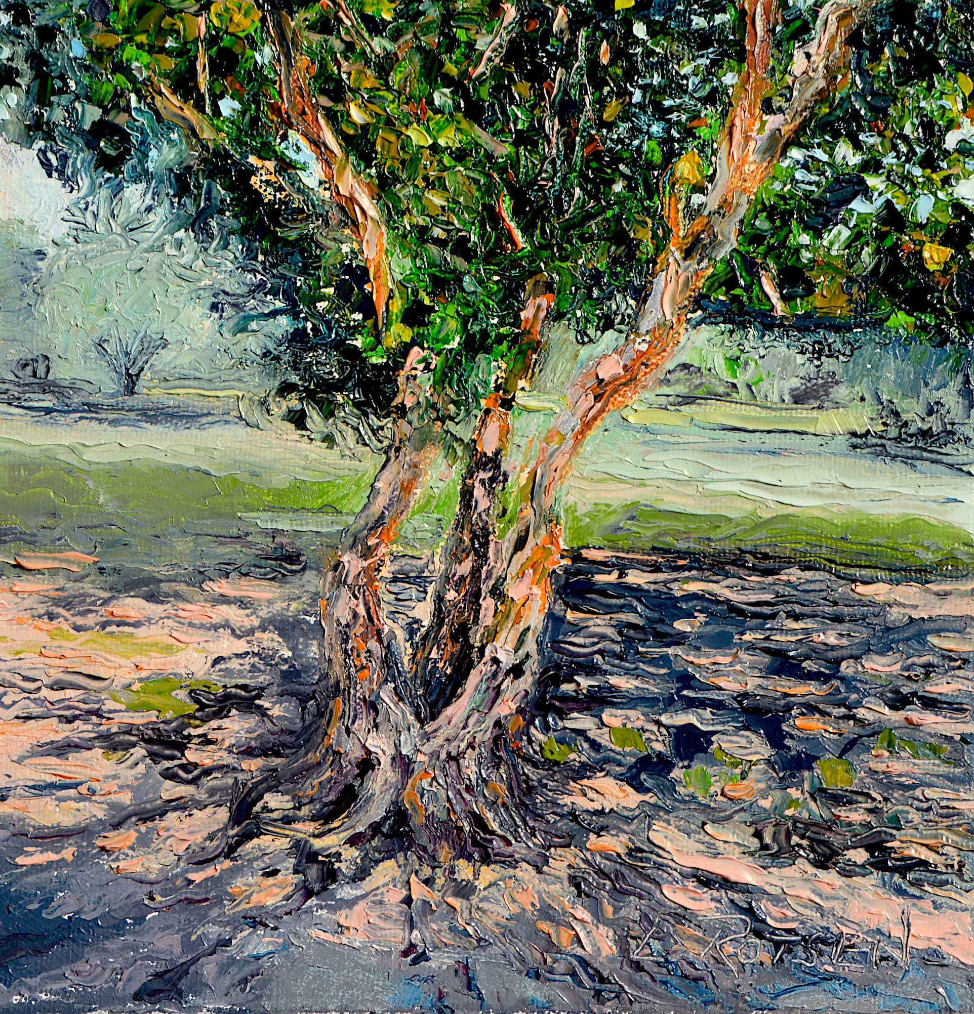 Little Tree Original Oil Painting on Canvas by Lu Rotsen - Etsy