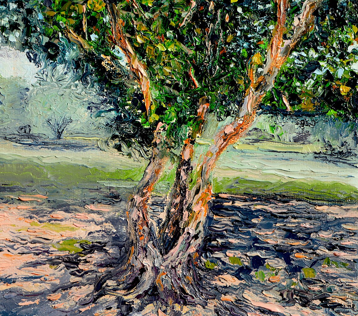 Little Tree, Original Oil Painting on Canvas by Lu Rotsen, 8x 10 ...