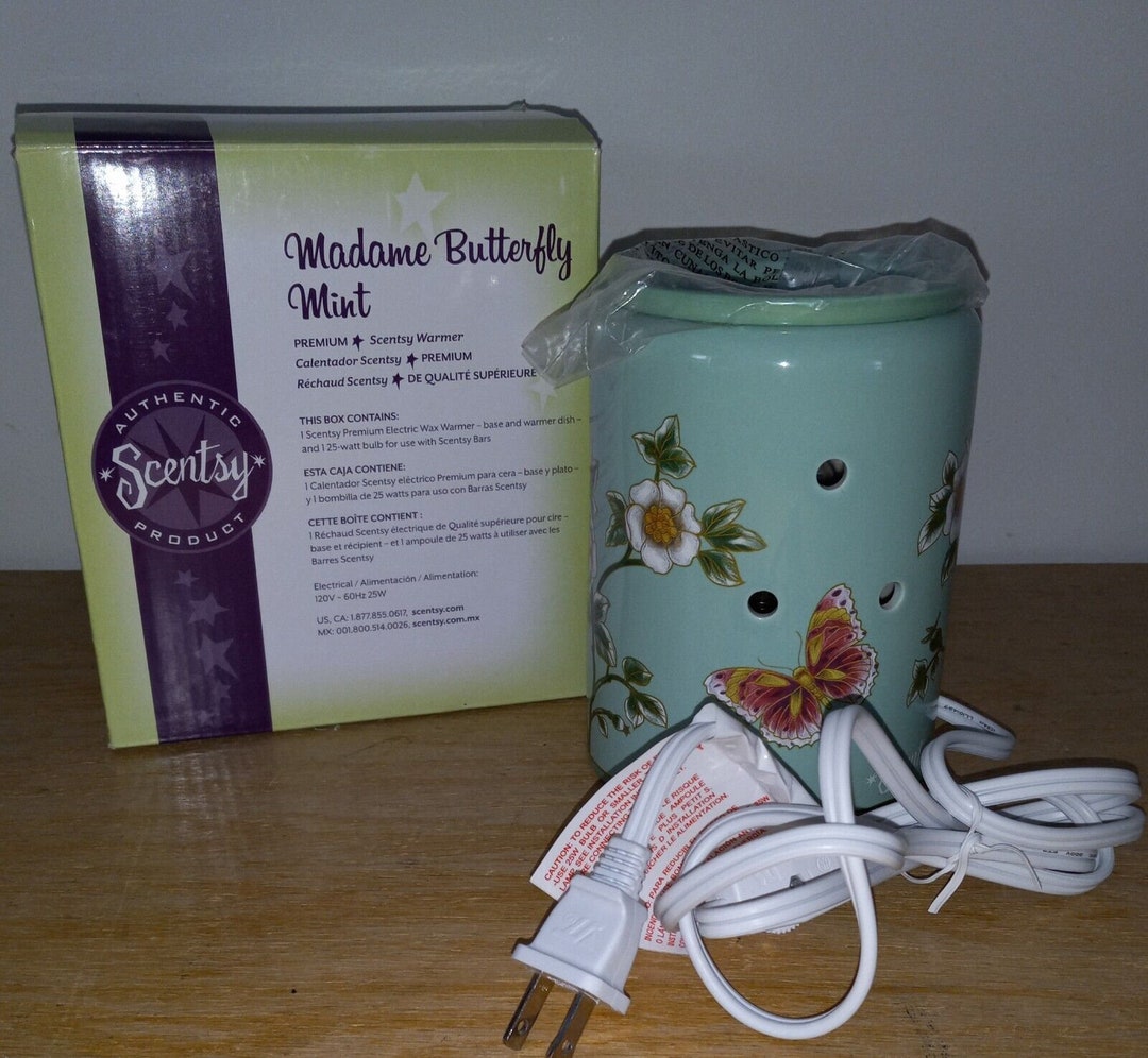 Scentsy Madame Butterfly Mint Wax Warmer 2010 NEW in Box - Etsy