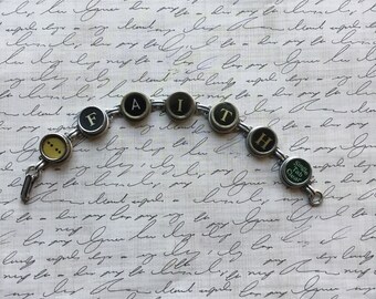 Vintage Typewriter Key Bracelet: A Unique Blend of 11 Typewriters - Etsy