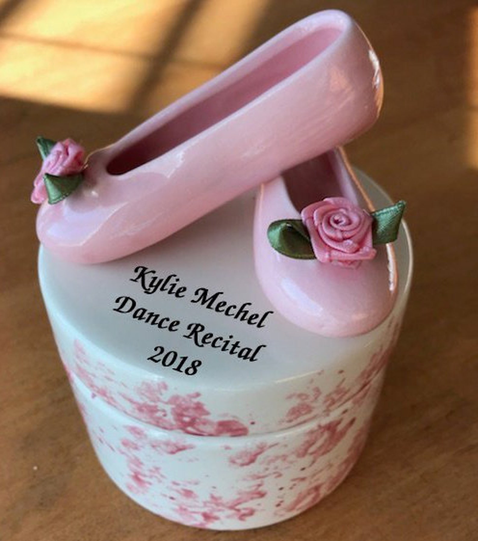 Large Dance Recital Trinket Jewlery Box Gift for Ballet Dancer Ceramic ...