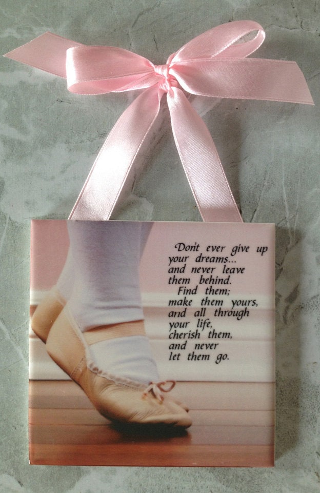 Small 4" Personalized Dance Recital Message Tile Gift for Ballet Dancer ...