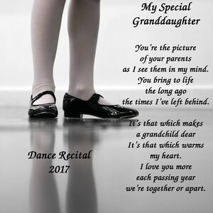 Small 4" Personalized Dance Recital Message Tile Gift for Ballet Dancer ...