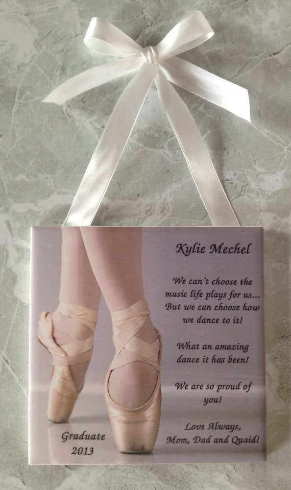 Large 6 Personalized Dance Recital Message Tile Gift for - Etsy