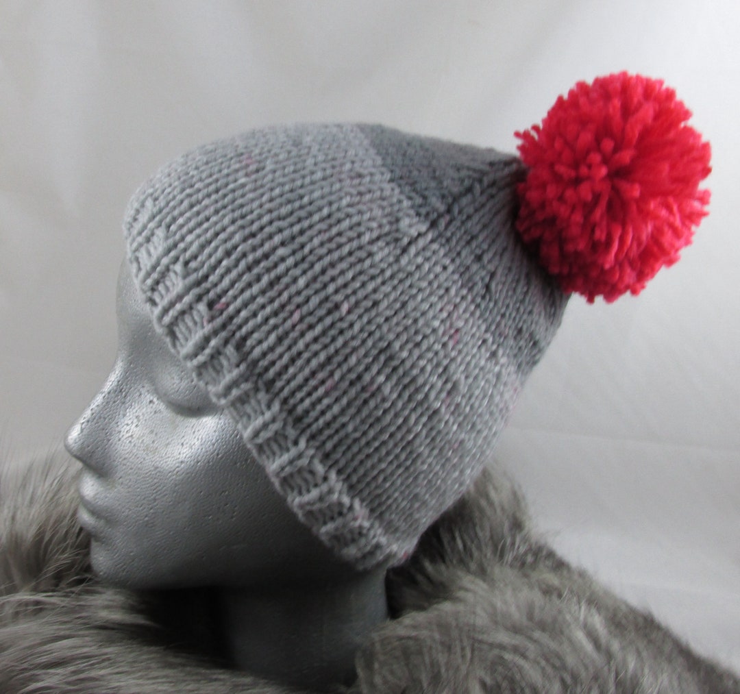 Acrylic Hand Knit Hat - Etsy