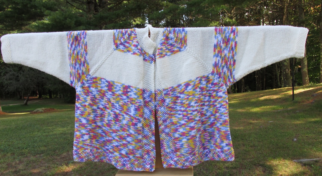 Hand Knit Acrylic Sweater - Etsy