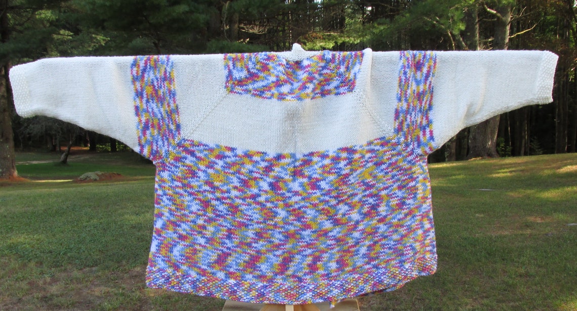 Hand Knit Acrylic Sweater | Etsy