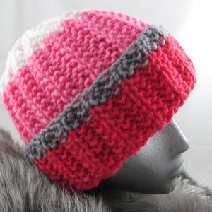 Acrylic Hand Knit Hat - Etsy