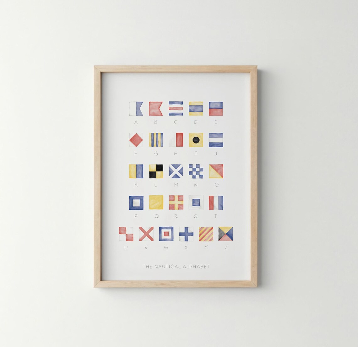 Nautical Alphabet Nursery Sign | Printable Nautical Flags Alphabet ...