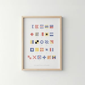 Nautical Alphabet Nursery Sign | Printable Nautical Flags Alphabet ...