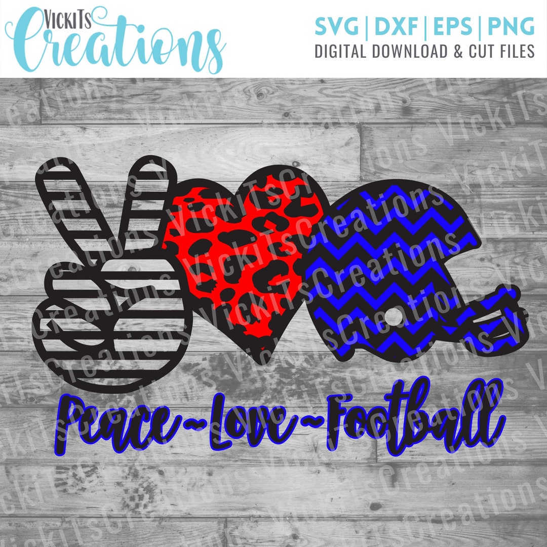 Peace Love Football SVG - Peace Love Football PNG Sublimation ...