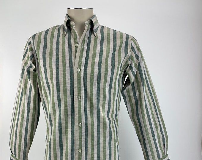 Early 1960's Striped Shirt Buttondown Collar, Locker Loop & Tails All ...