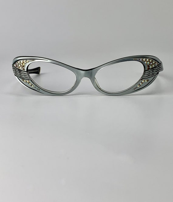 50s Vintage Oval Cat Eye Glasses Sophisticated Women Gem