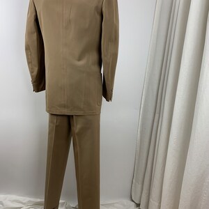 1940's-50's Gabardine Suit Putty Color 2 Button Jacket Closure Ventless ...