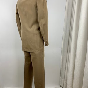 1940's-50's Gabardine Suit Putty Color 2 Button Jacket Closure Ventless ...