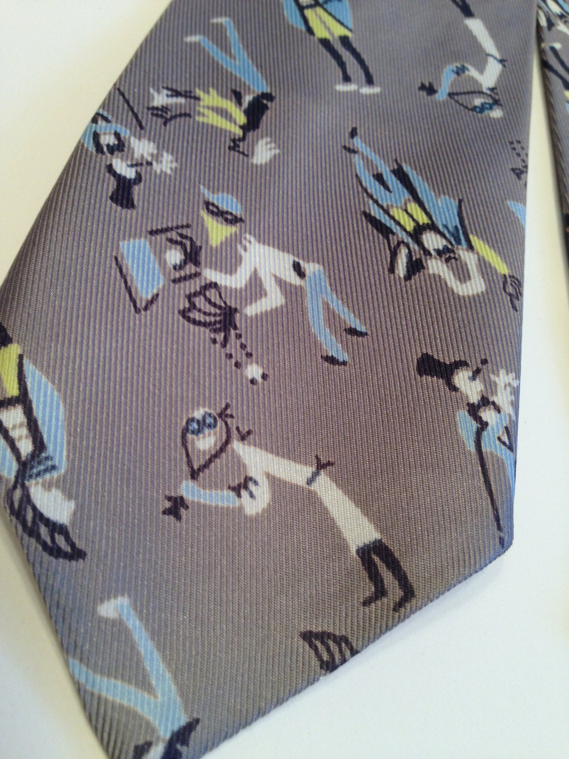 1950's Novelty Tie unusual Animated Characters All Silk | Etsy