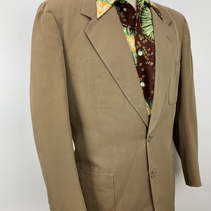 1940's-50's Gabardine Suit Putty Color 2 Button Jacket Closure Ventless ...