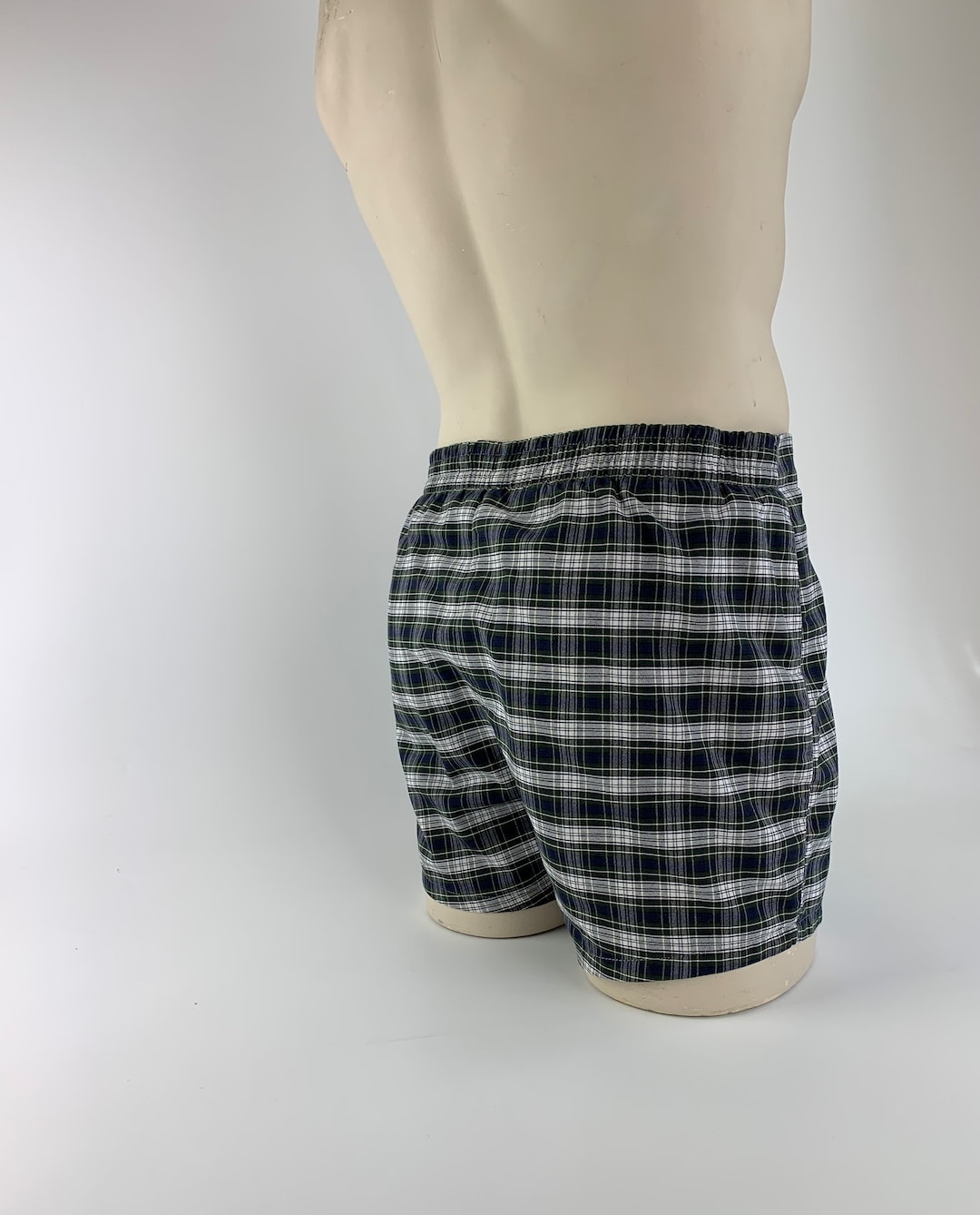 1950's Early 60'S JANTZEN Swim Trunks - Cotton Plaid - Double Button ...