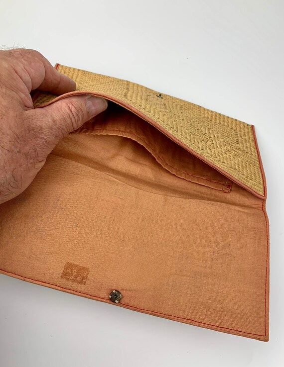 1940'S Japanese Wallet with Coin Purse - Vintage Hand… - Gem