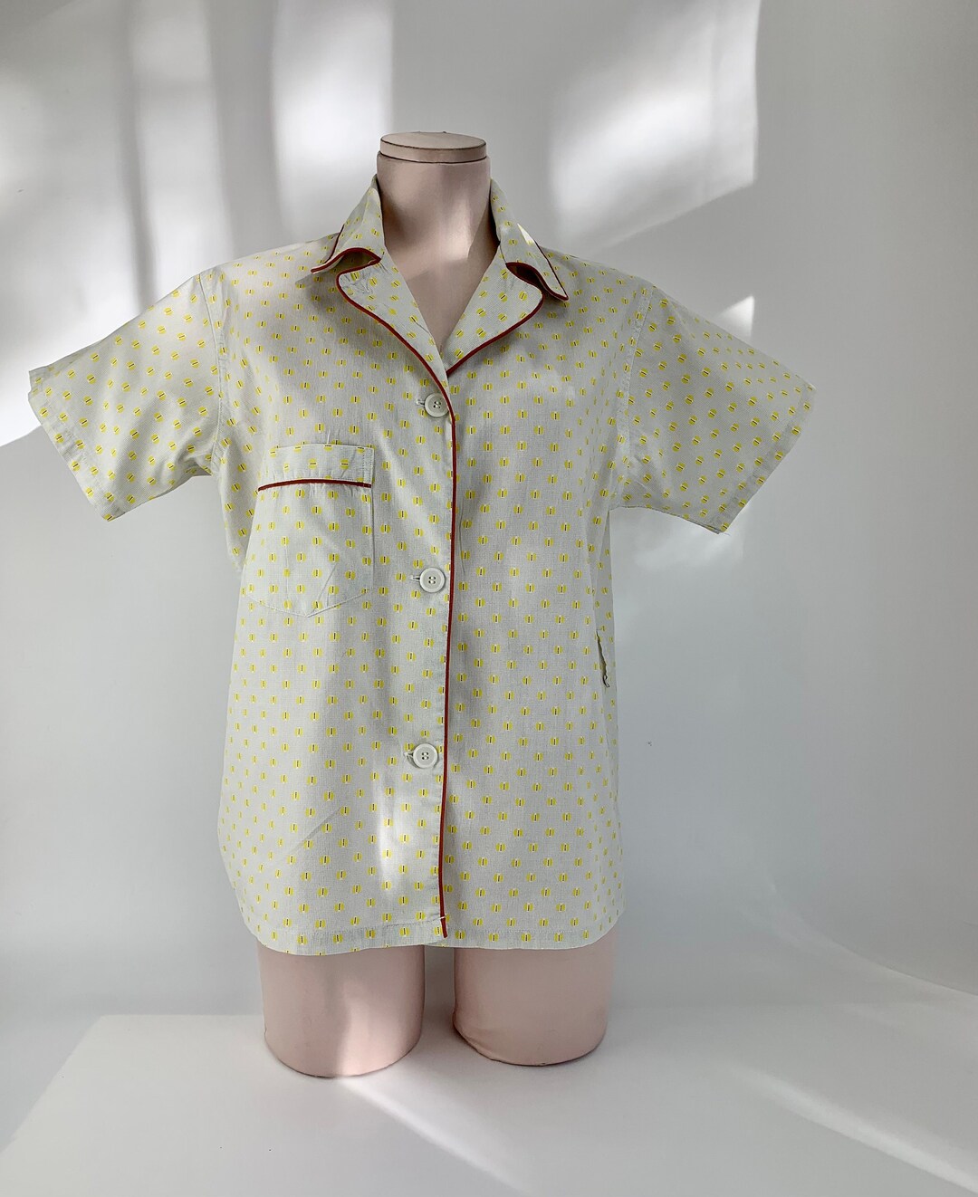 1950'S Pajama Blouse - All Cotton - Lady Berkleigh Label - Rust Cording ...